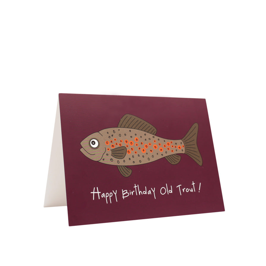 Happy Birthday Old Trout®! Greeting Card – Gone Crabbing